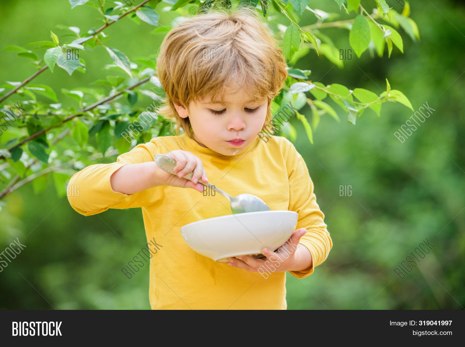 Little Boy Eat Healthy Image & Photo (Free Trial) | Bigstock