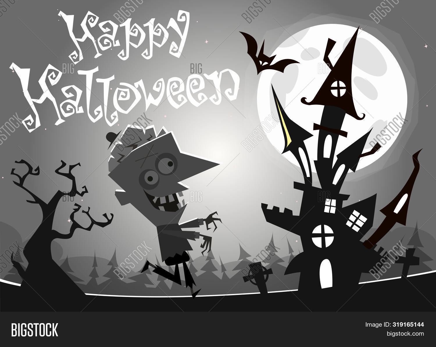 Cartoon Haunted House Image & Photo (Free Trial) | Bigstock