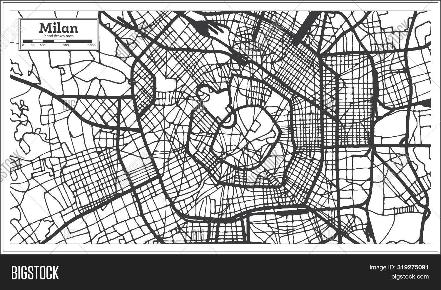 Milan Italy City Map Image & Photo (Free Trial) | Bigstock