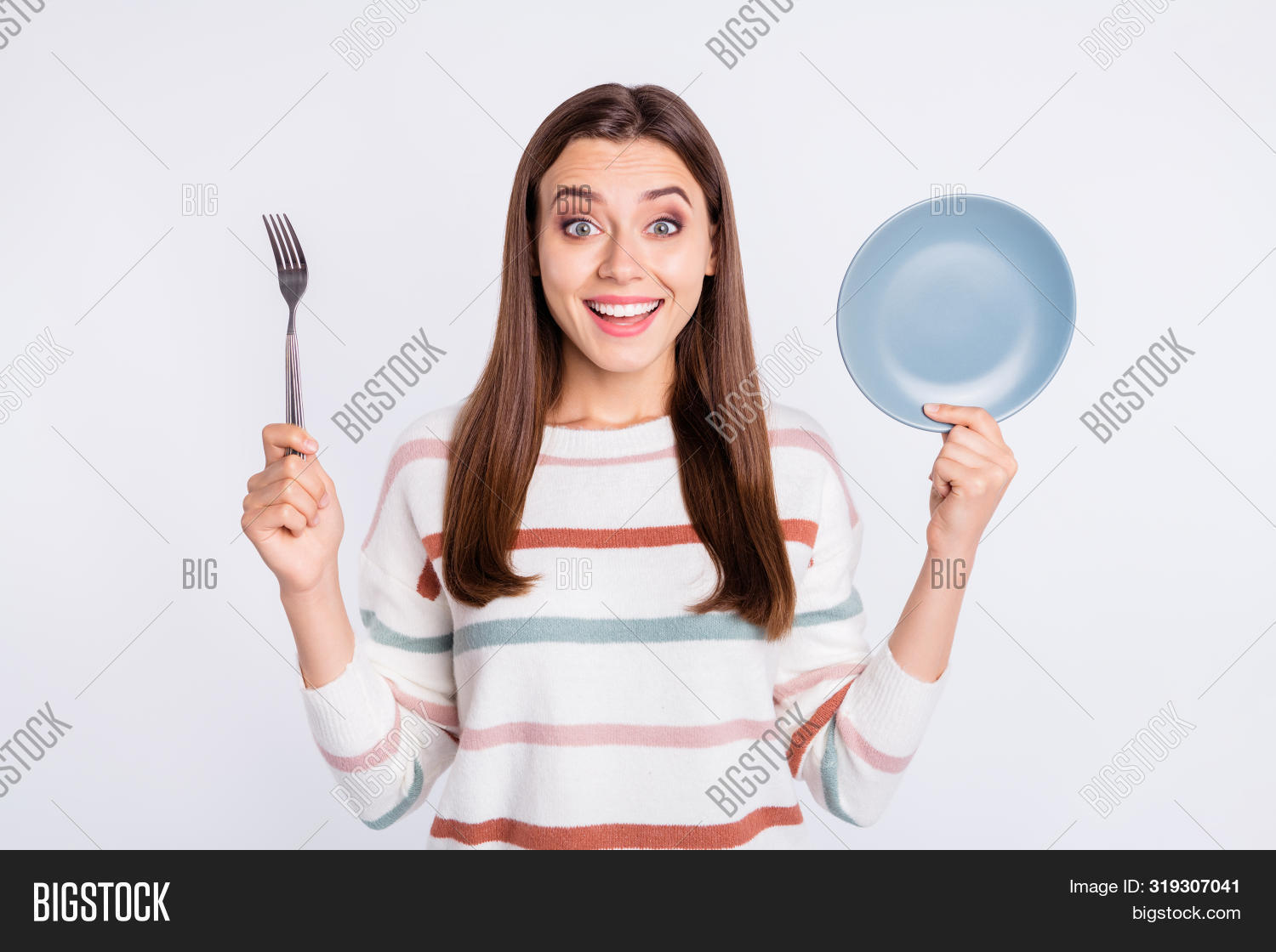 Hungry Lady Holding Image & Photo (Free Trial) | Bigstock