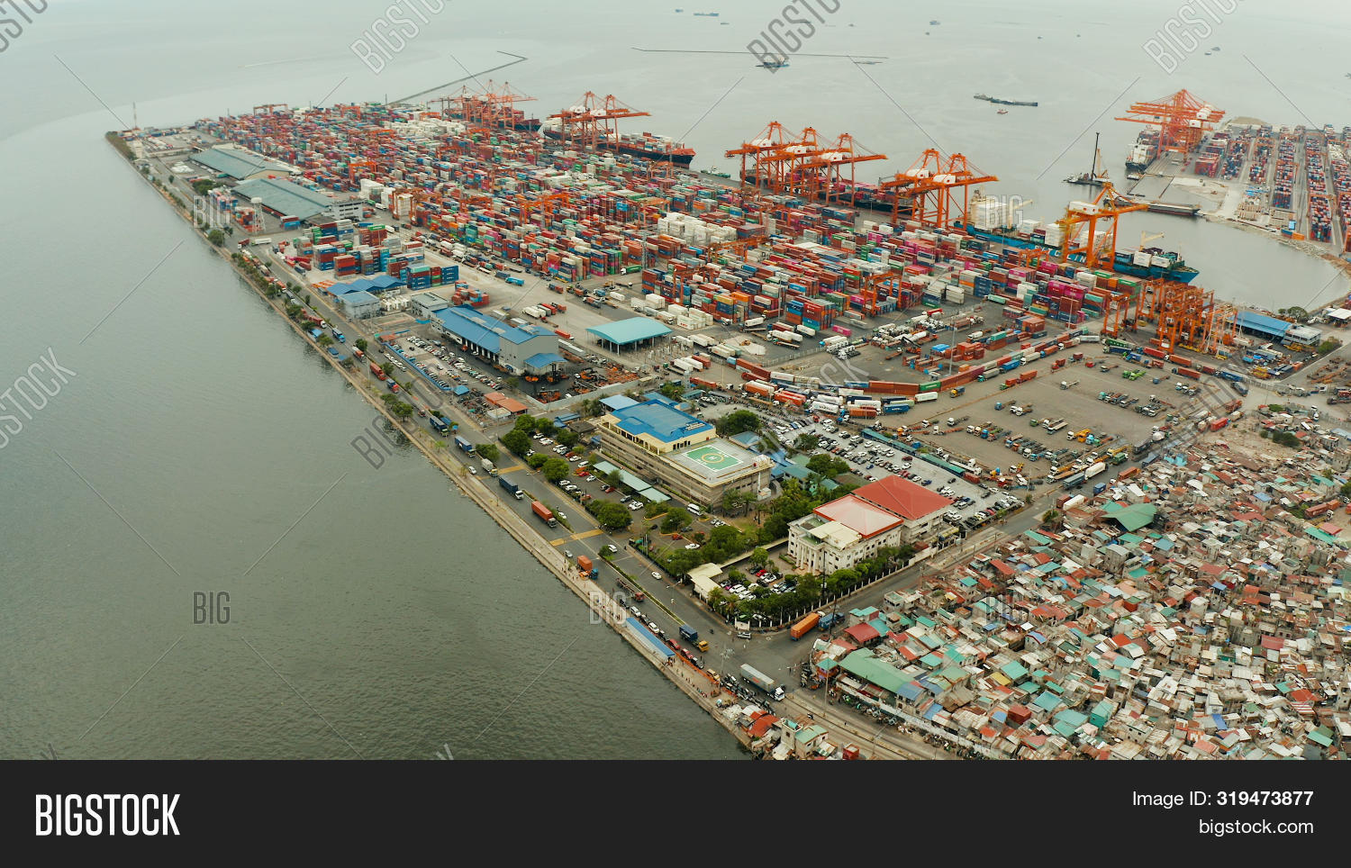 Aerial View Sea Port Image & Photo (Free Trial) | Bigstock