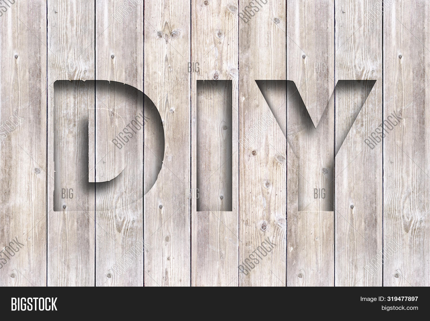 Diy Wood Font Style On Image & Photo (Free Trial) | Bigstock
