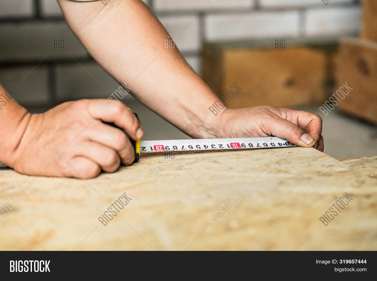 Builder Measures Osb Image & Photo (Free Trial) | Bigstock