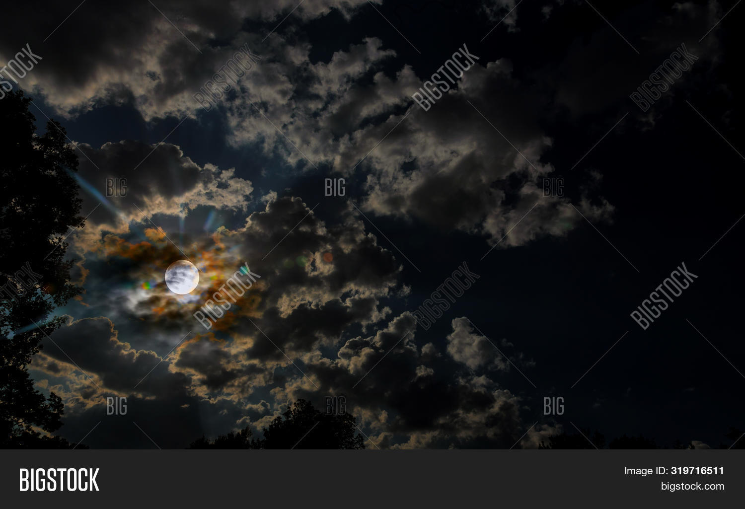Spooky Full Moon Night Image & Photo (Free Trial) | Bigstock