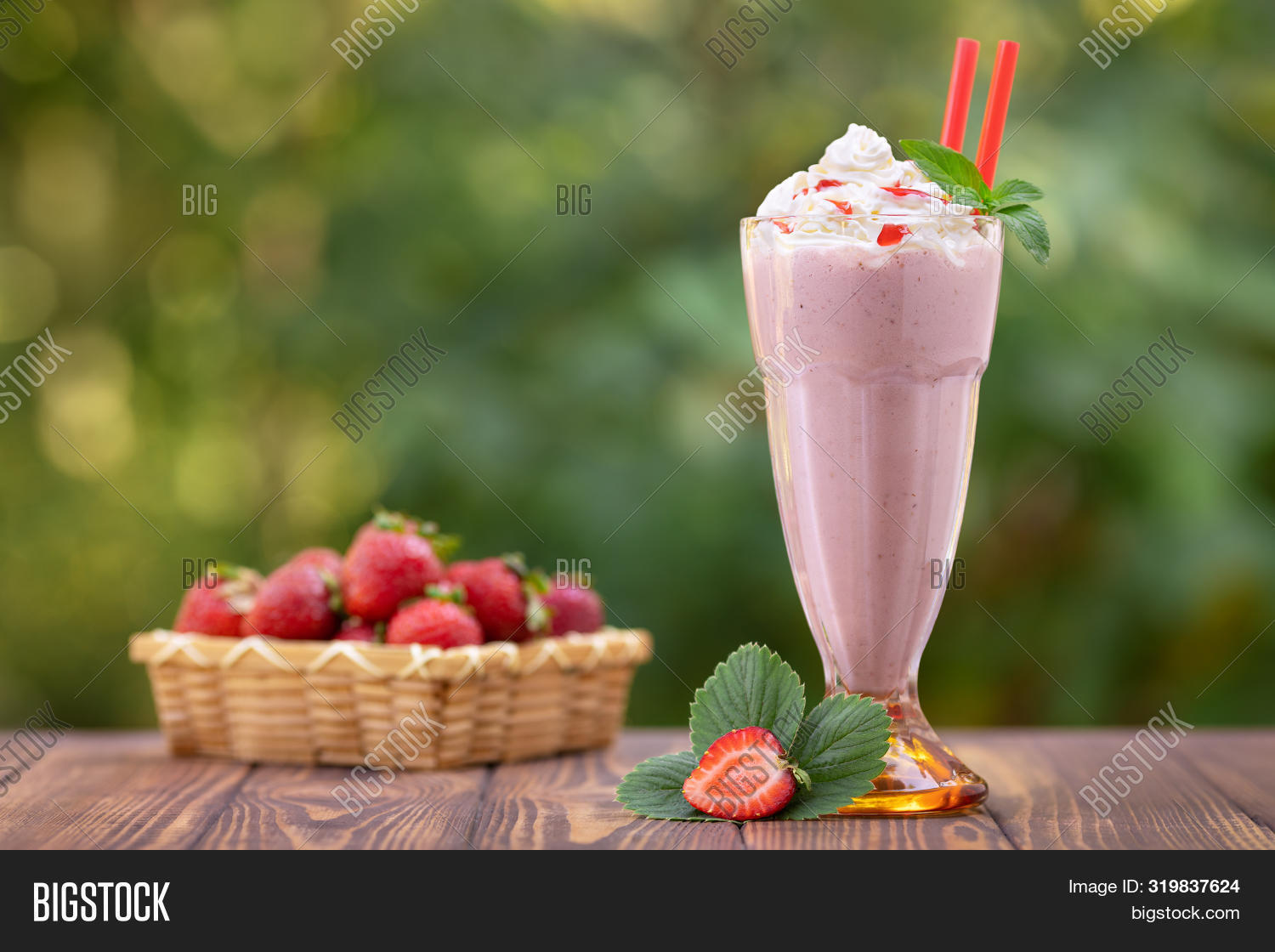 Strawberry Milkshake Image & Photo (Free Trial) | Bigstock
