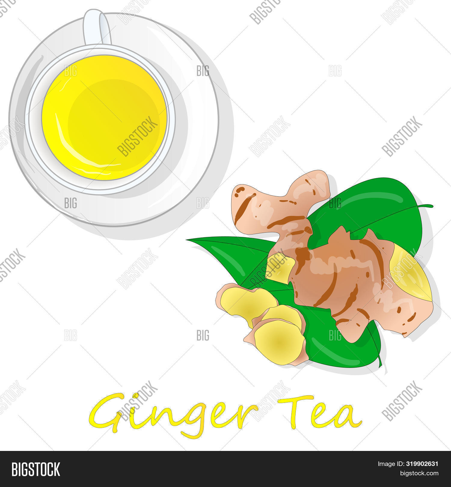 Ginger Tea Vector Image & Photo (Free Trial) | Bigstock