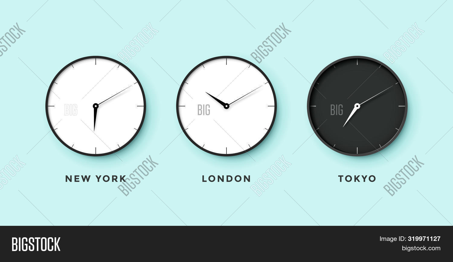 Set Day Night Clock Image & Photo (Free Trial) | Bigstock