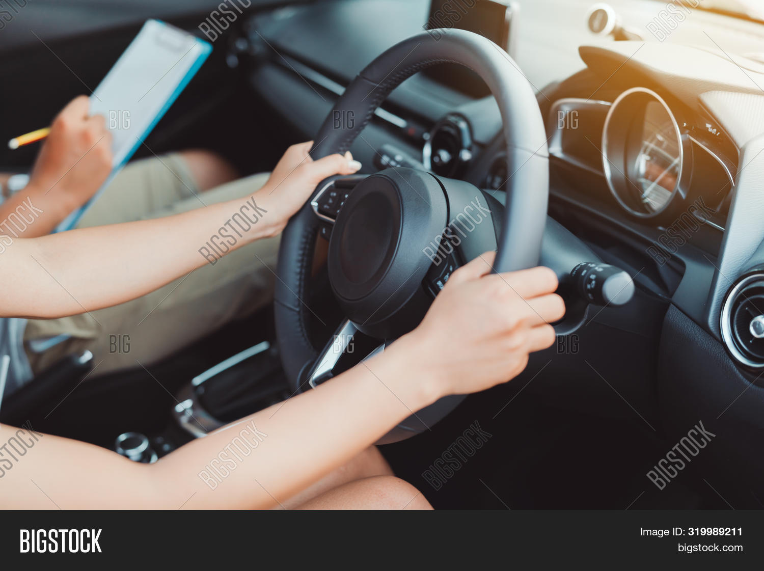 Woman Practice Driving Image & Photo (Free Trial) | Bigstock