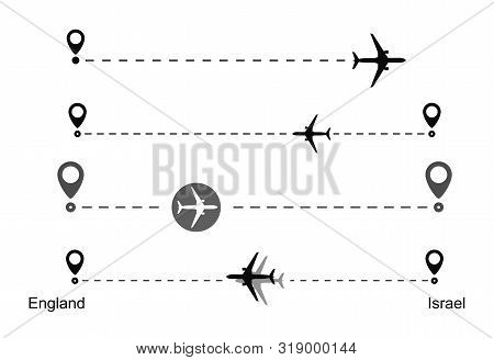 Airplane Airline Line Vector & Photo (Free Trial) | Bigstock