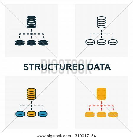 Structured Data Icon Vector & Photo (Free Trial) | Bigstock