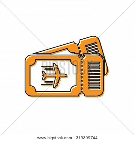 Orange Airline Ticket Vector & Photo (Free Trial) | Bigstock
