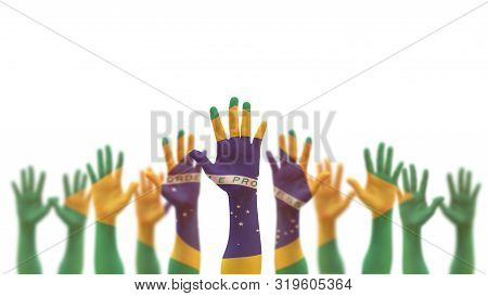 Brazil Flag On People Image & Photo (Free Trial) | Bigstock