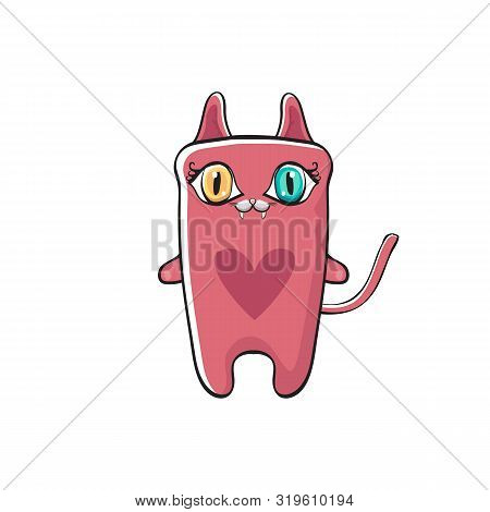 Pink Cute Kitty Vector & Photo (Free Trial) | Bigstock