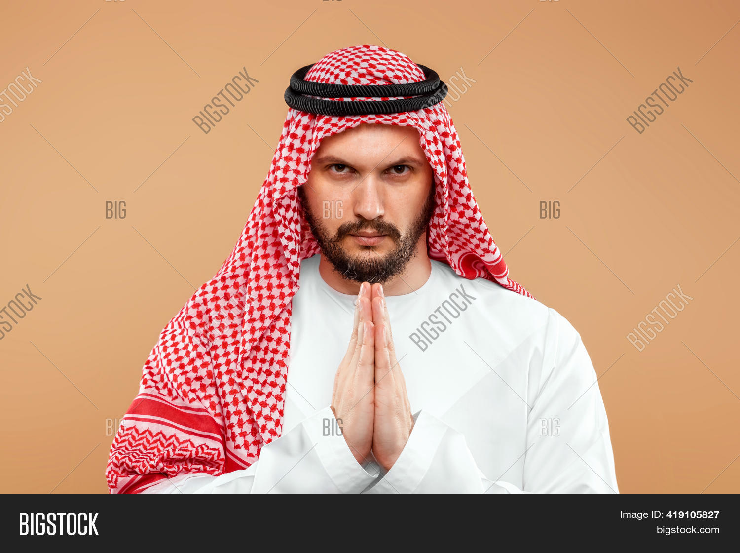 Saudi Arabian Men Praying