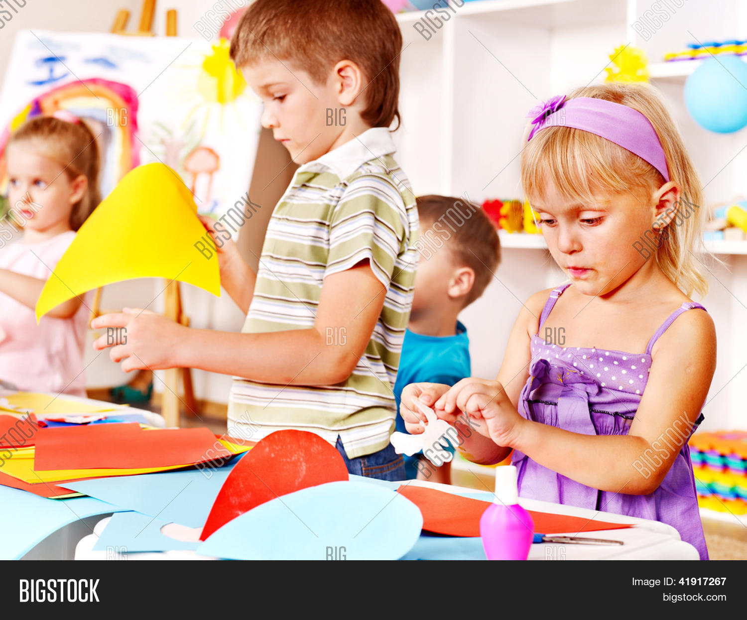 Child Boy Cutting Out Image & Photo (Free Trial) | Bigstock