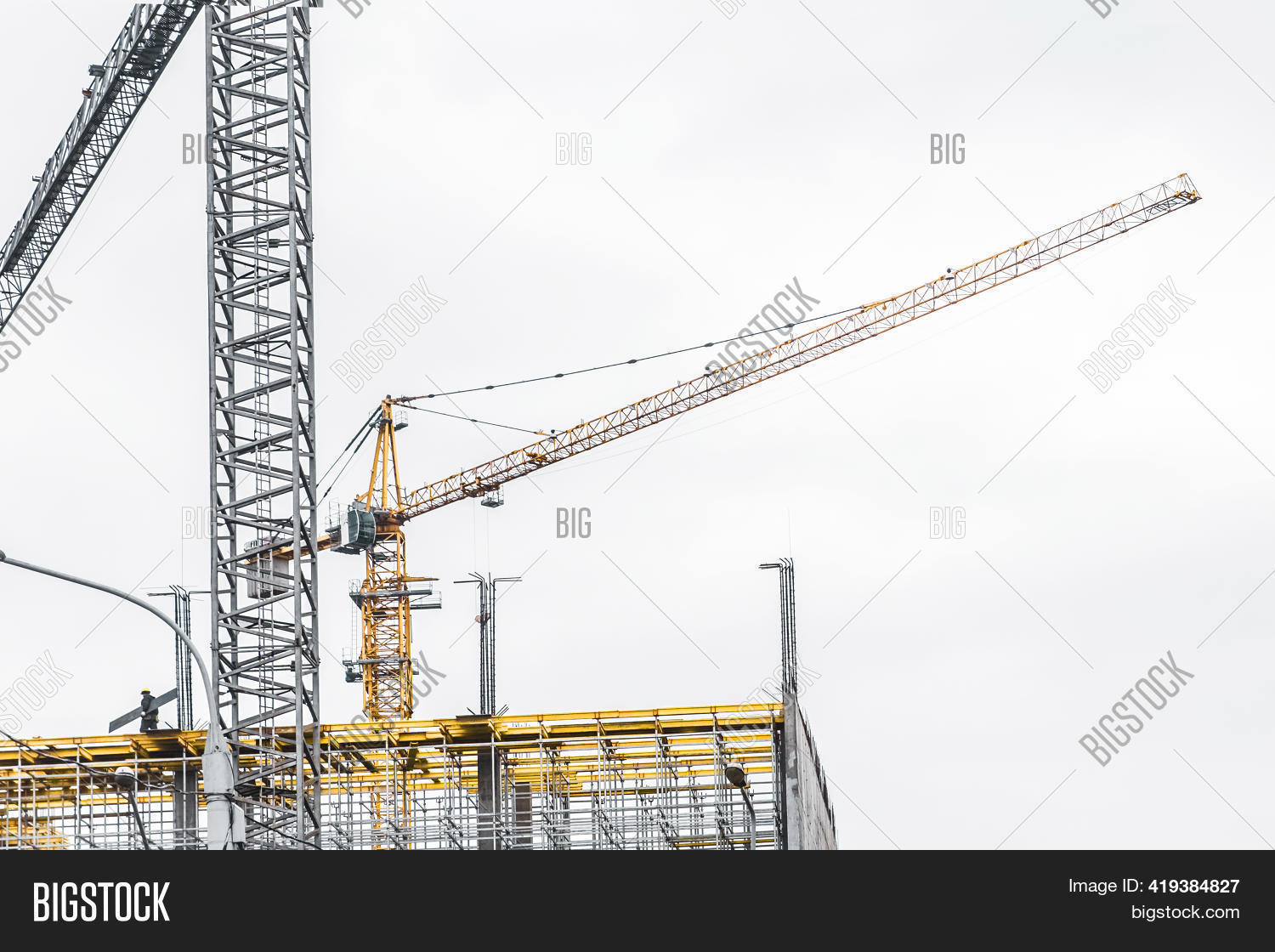 Tower Crane Against Image & Photo (Free Trial) | Bigstock