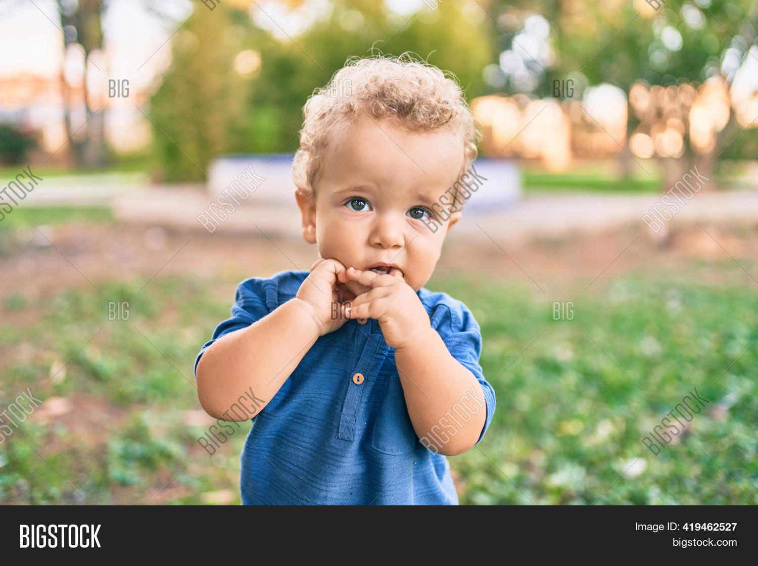 Sad Little Boy Putting Image & Photo (Free Trial) | Bigstock