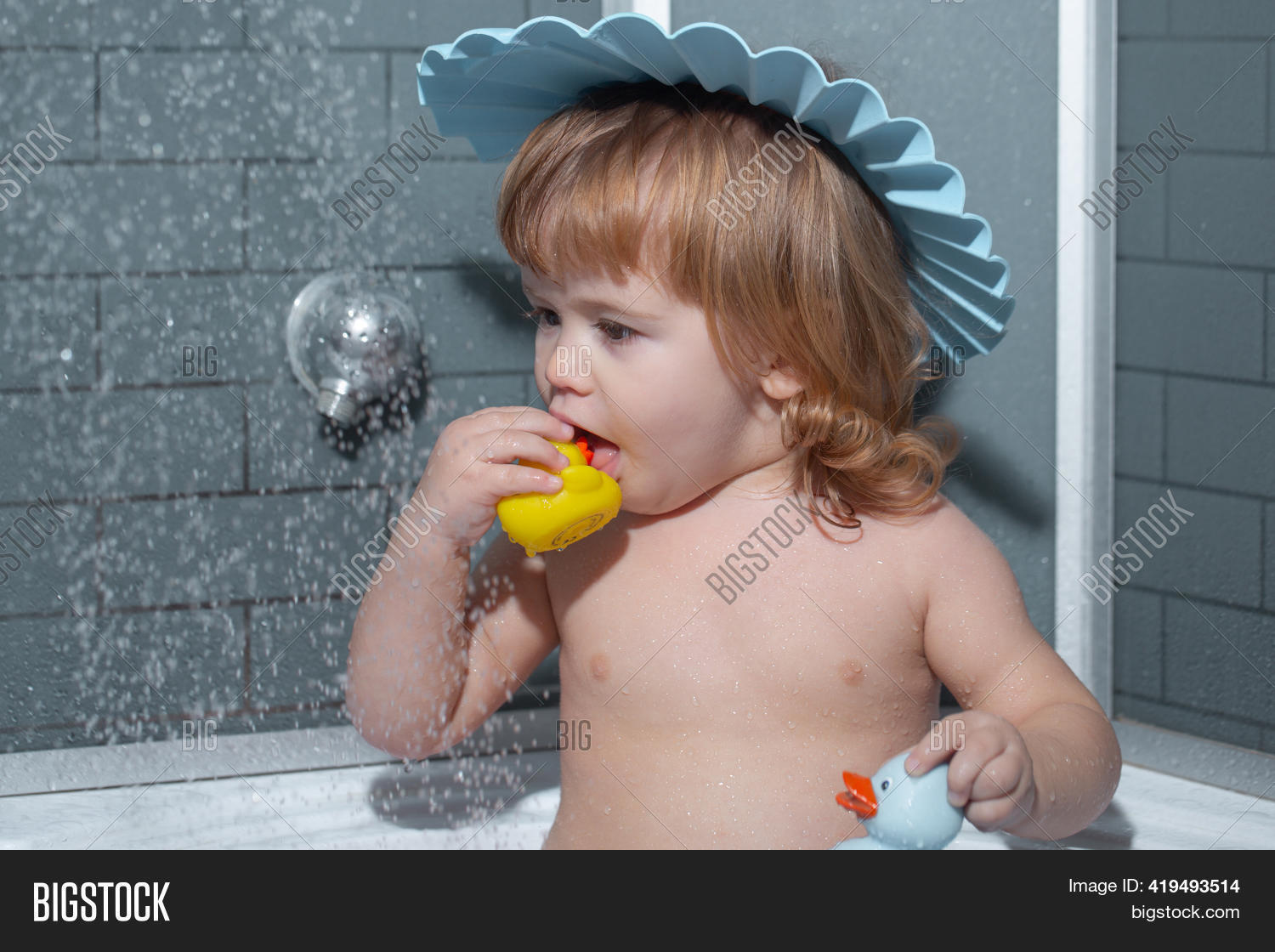 Kid Bathes Shower. Image & Photo (Free Trial) | Bigstock