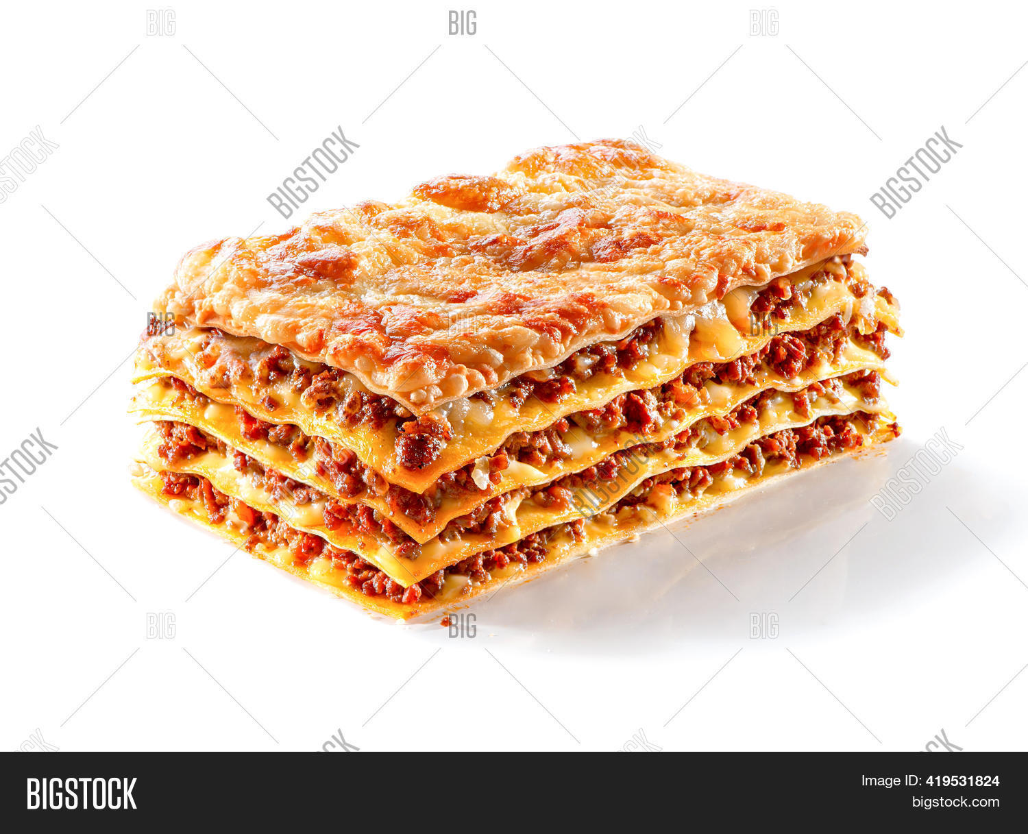 Piece Baked Lasagna Image & Photo (Free Trial) | Bigstock