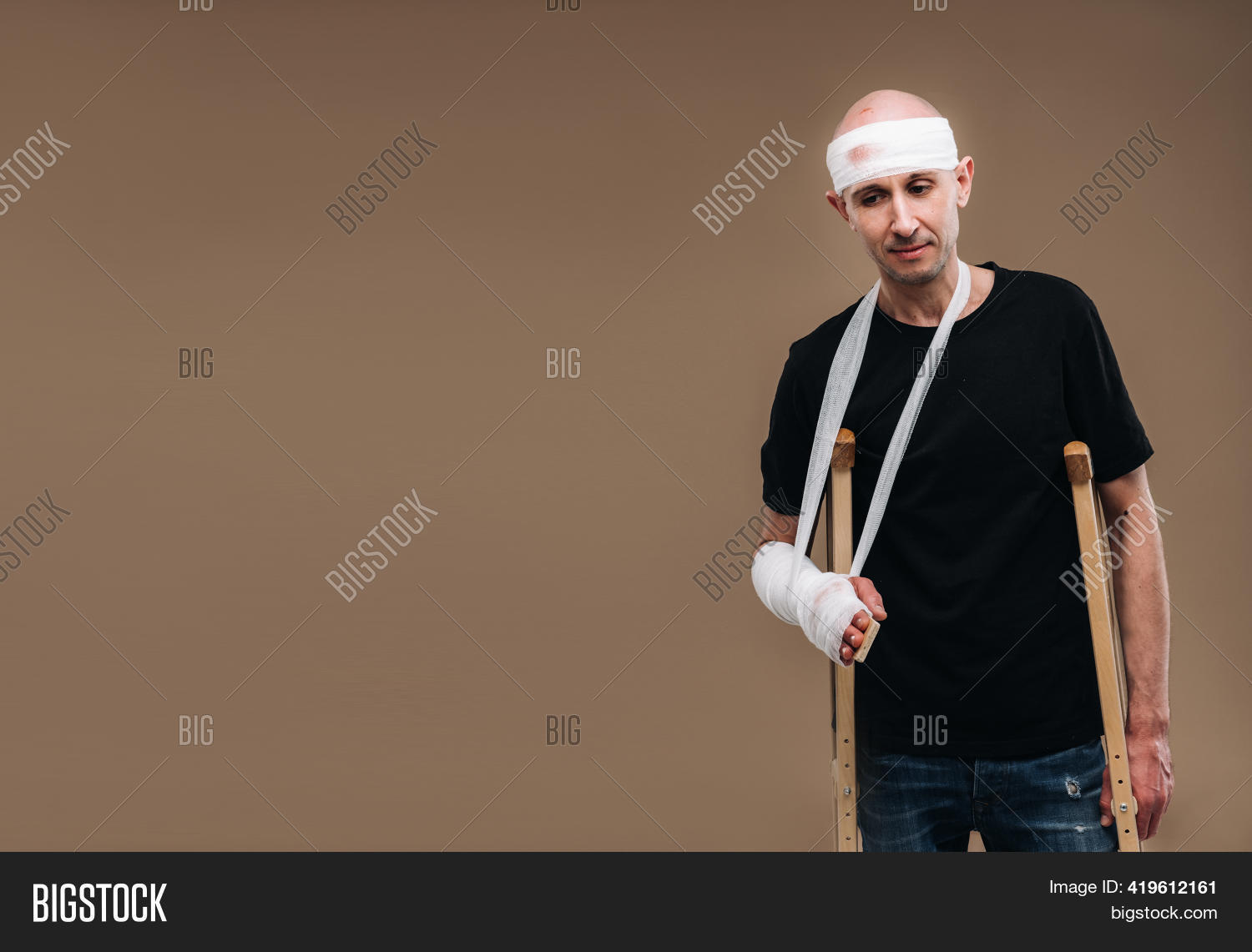 Battered Man Bandaged Image & Photo (Free Trial) | Bigstock