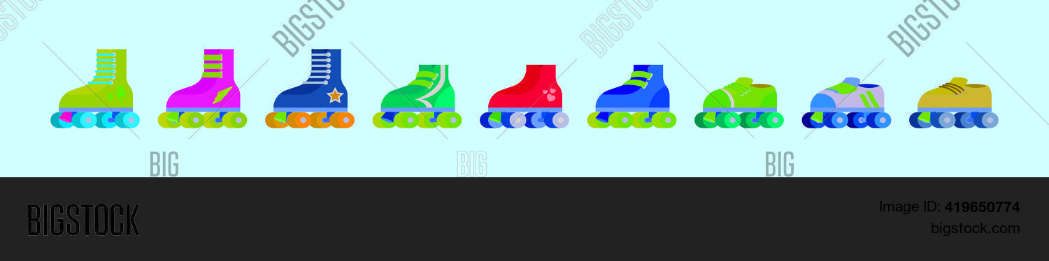 Set Roller Derby Vector & Photo (Free Trial) | Bigstock