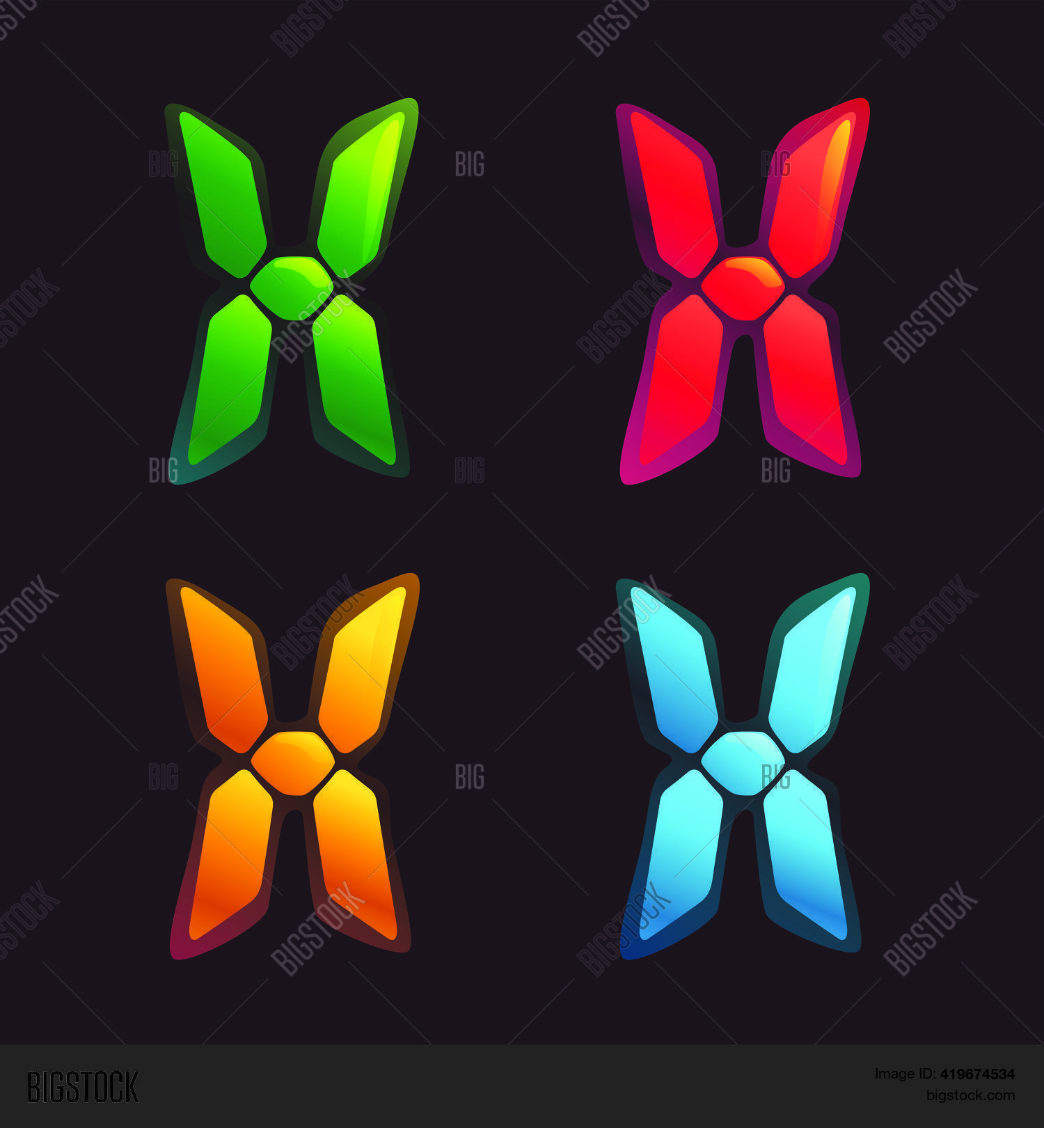 X Letter Logo Alarm Vector & Photo (Free Trial) | Bigstock