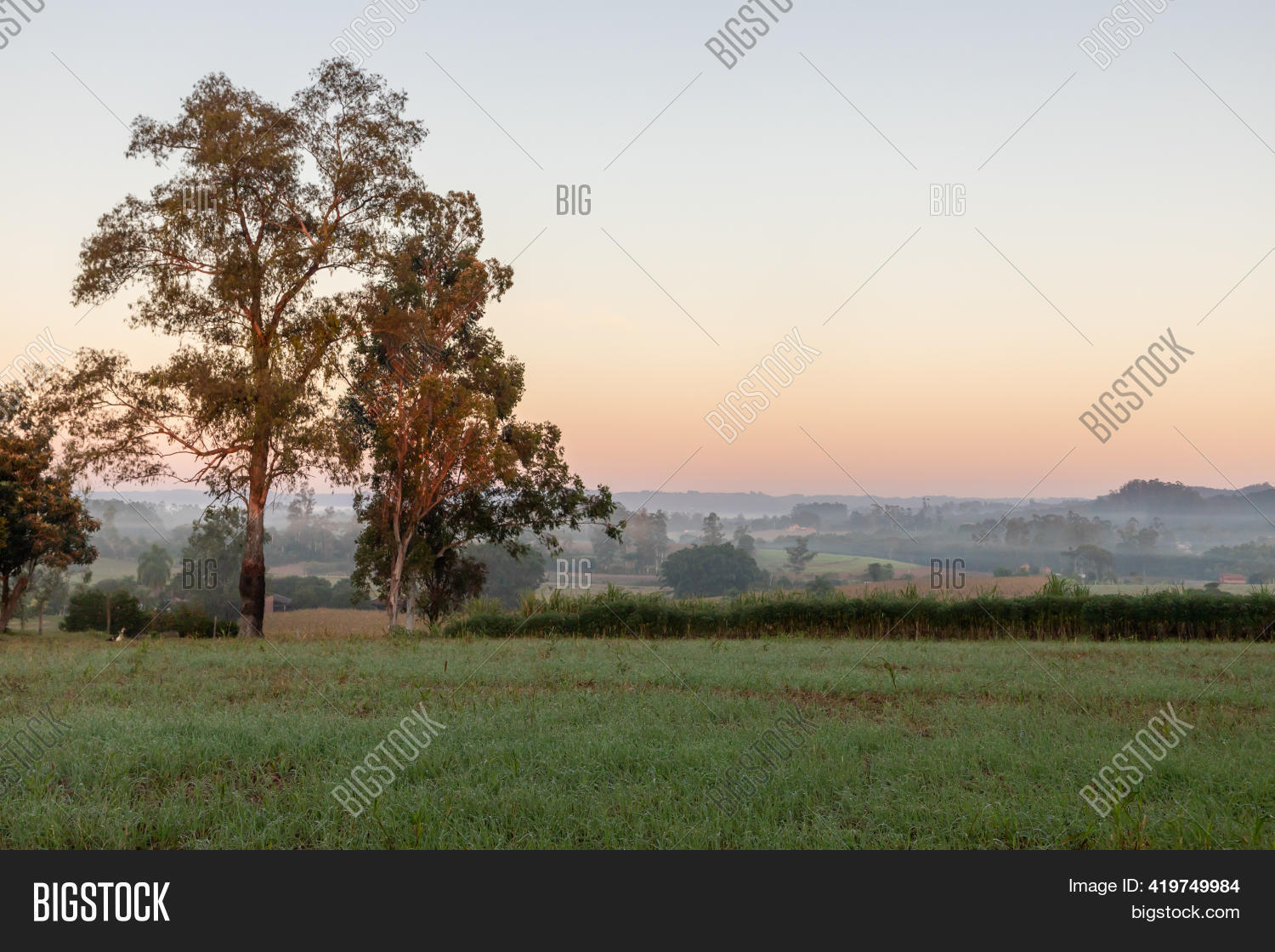 Farm Fields Sunrise Image & Photo (Free Trial) | Bigstock