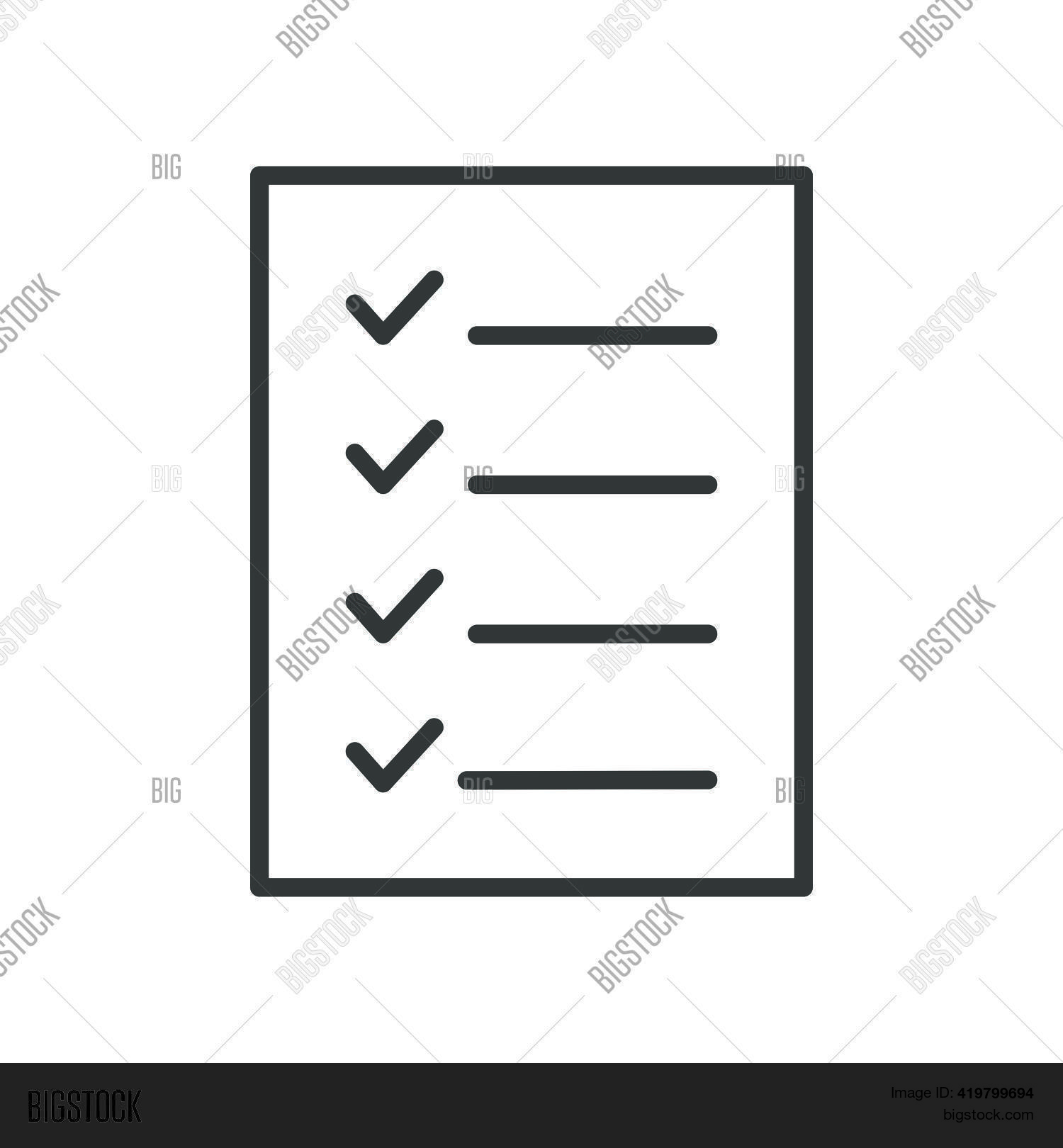 Checklist Icon. Vector & Photo (Free Trial) | Bigstock