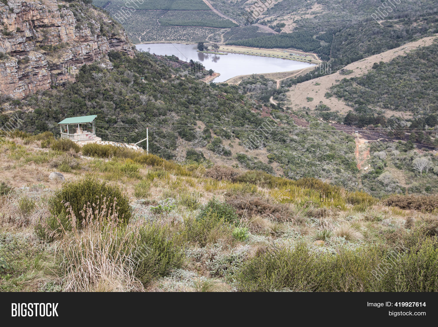 Man Made Dam Valley Image & Photo (Free Trial) | Bigstock