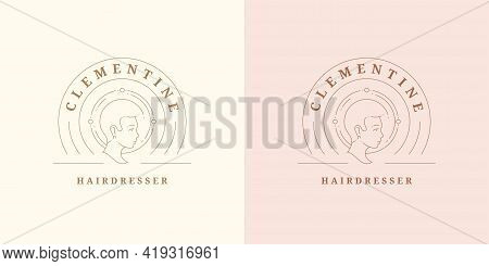 Female Profile Logo Vector & Photo (Free Trial) | Bigstock