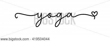 Yoga. Continuous Line Vector & Photo (Free Trial) | Bigstock