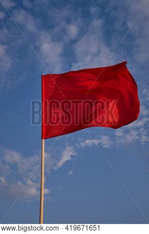 Red Flag Blue Sky Image & Photo (Free Trial) | Bigstock