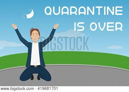 Quarantine Over. Man Vector & Photo (Free Trial) | Bigstock