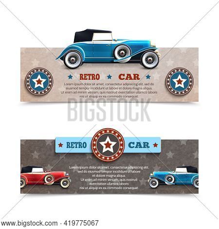 Retro Car Banners Set Vector & Photo (Free Trial) | Bigstock