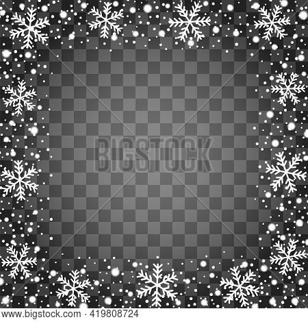 Snow Border Frame. Vector & Photo (Free Trial) | Bigstock
