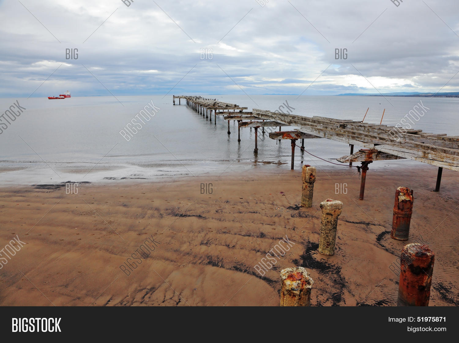 Old Ruined Pier Strait Image & Photo (Free Trial) | Bigstock