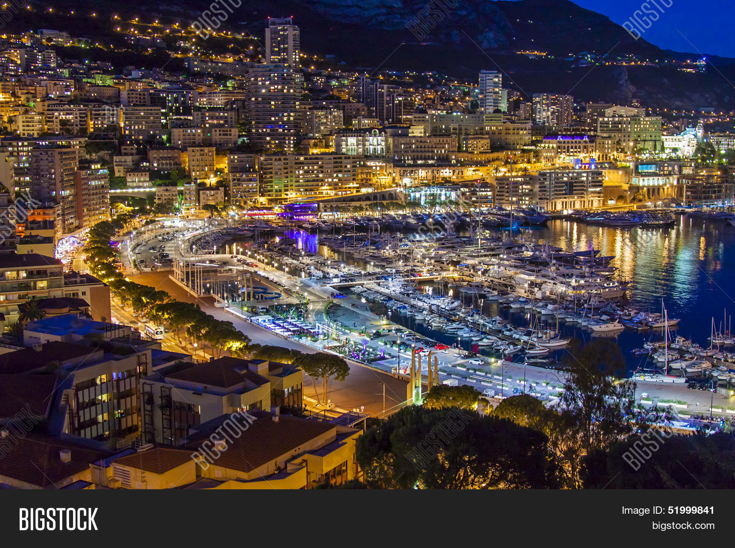 Monaco. Night View Image & Photo (Free Trial) | Bigstock
