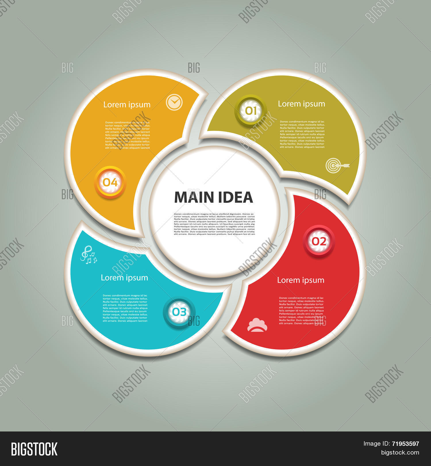 Cyclic Diagram Four Vector & Photo (Free Trial) | Bigstock