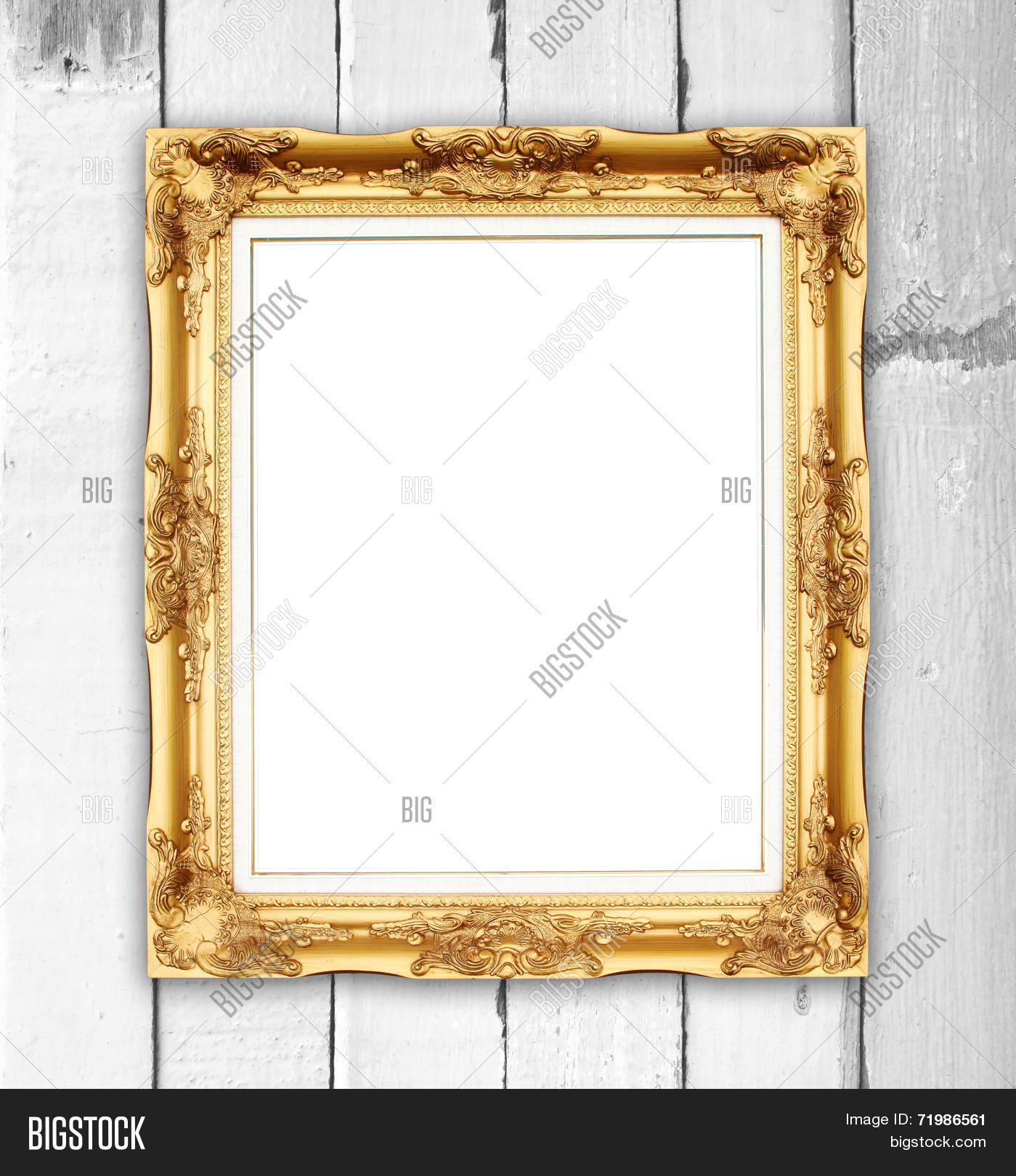 Blank Golden Frame On Image & Photo (Free Trial) | Bigstock
