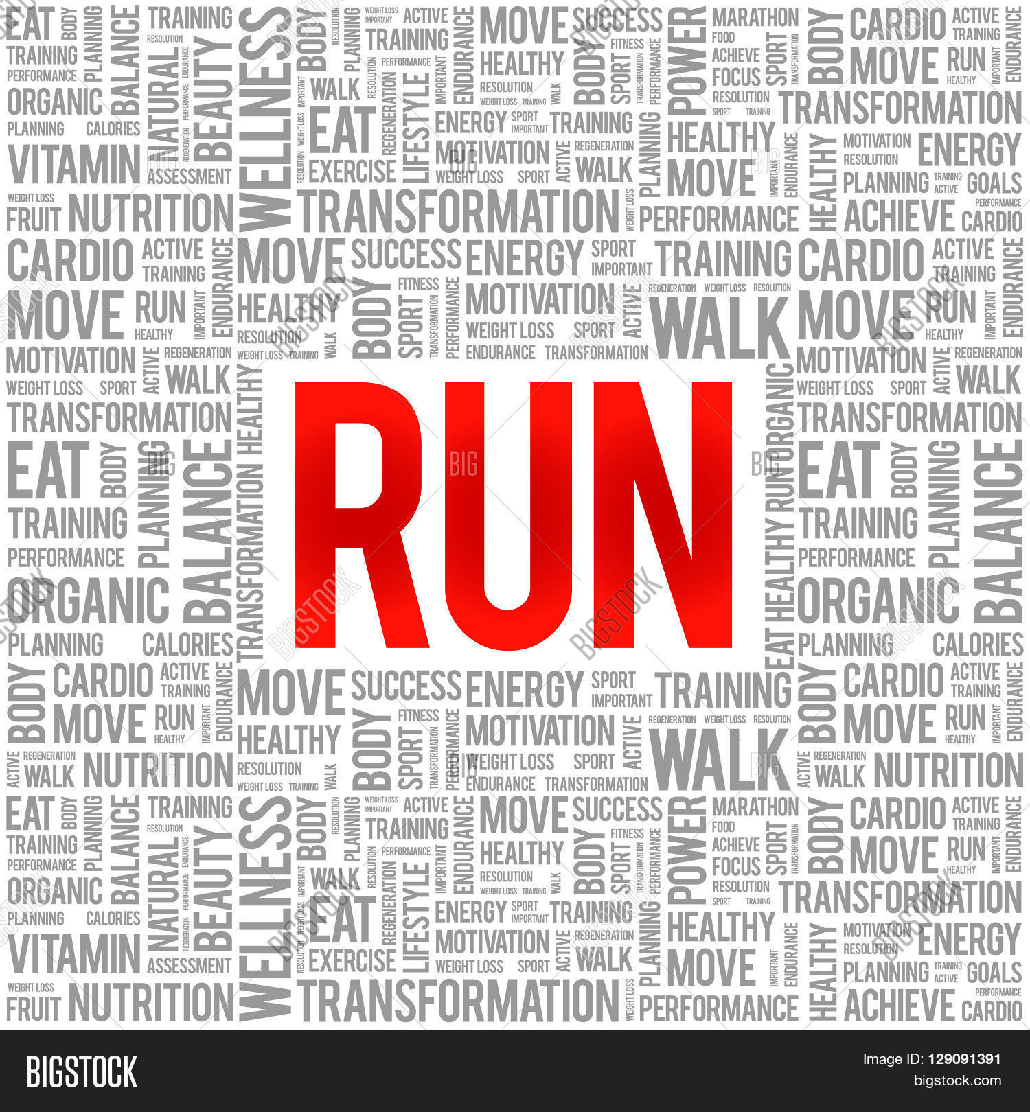 RUN Word Cloud Image & Photo (Free Trial) | Bigstock