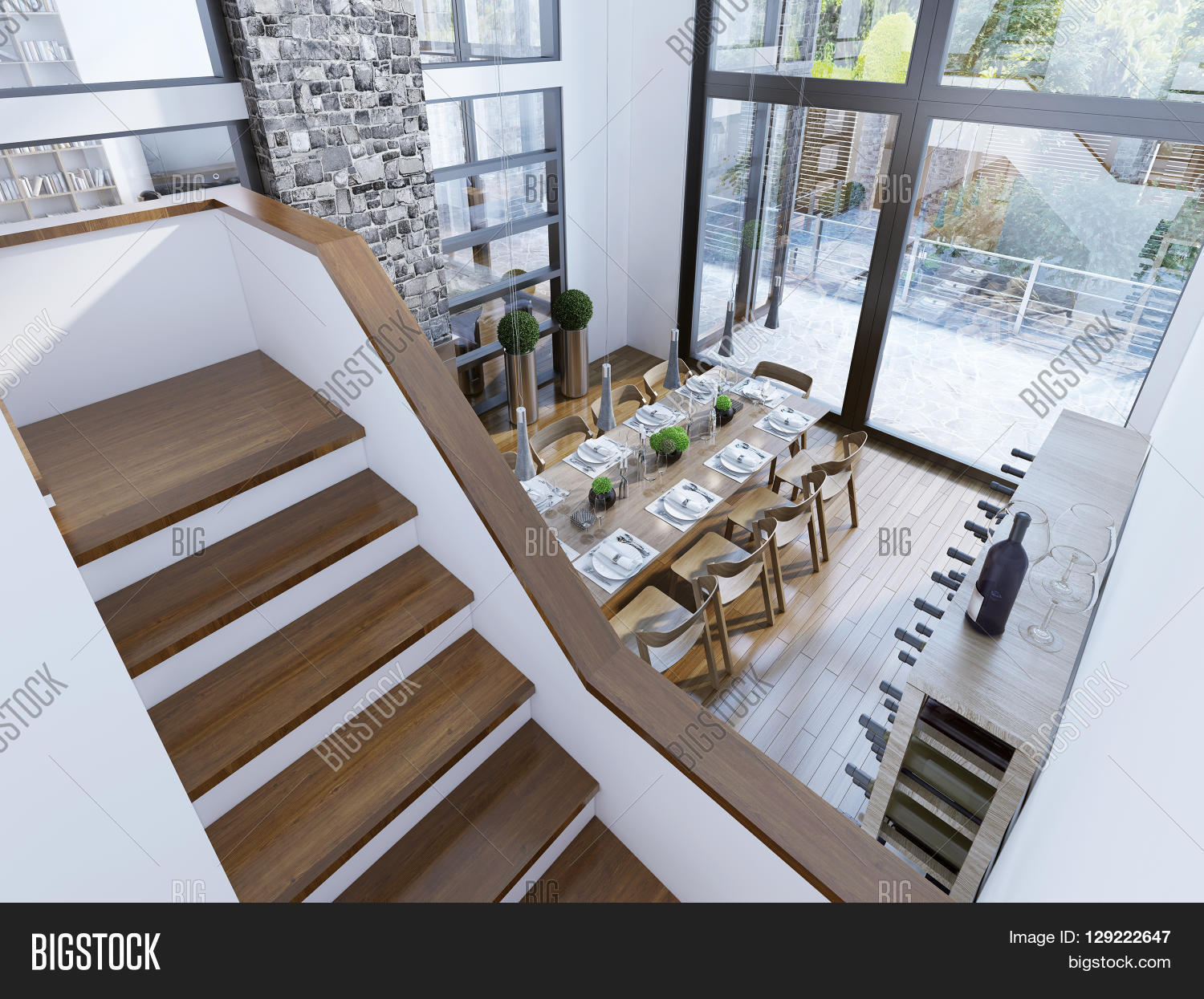 Top View Modern Dining Image & Photo (Free Trial) | Bigstock