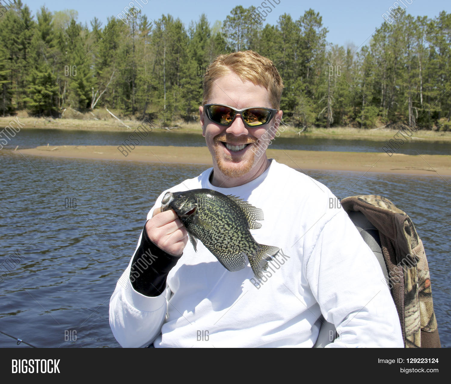 Fisherman On Lake Boat Image & Photo (Free Trial) | Bigstock