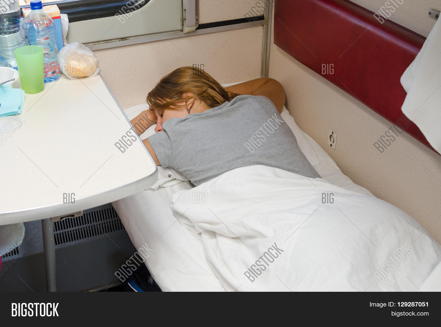Girl Train Sleeping On Image & Photo (Free Trial) | Bigstock