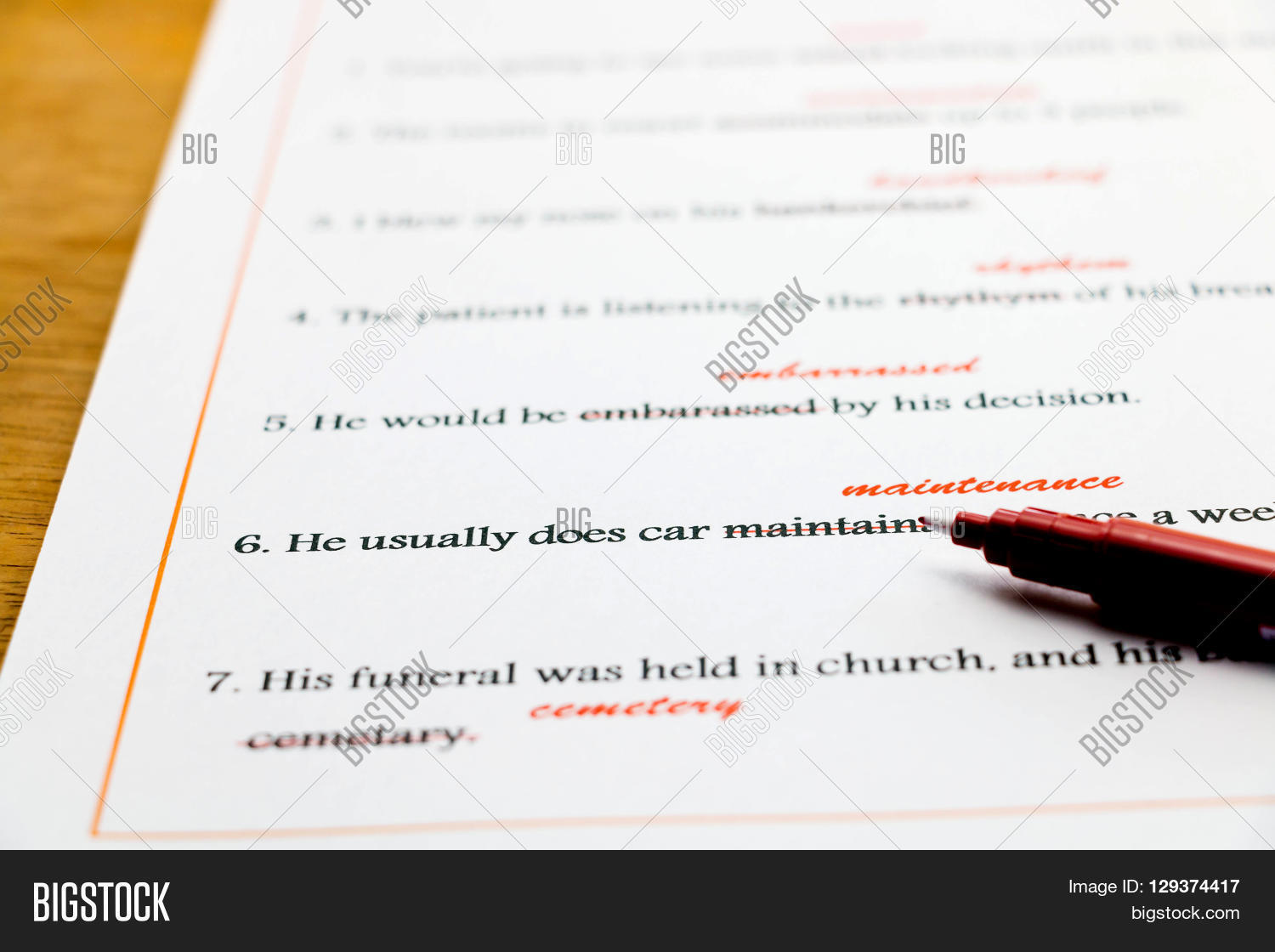 Red Pen Marking On Image & Photo (Free Trial) | Bigstock