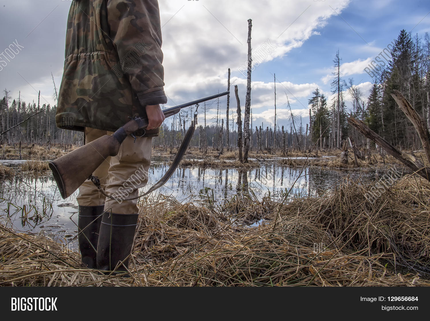 Hunter Standing Swamp Image & Photo (Free Trial) | Bigstock