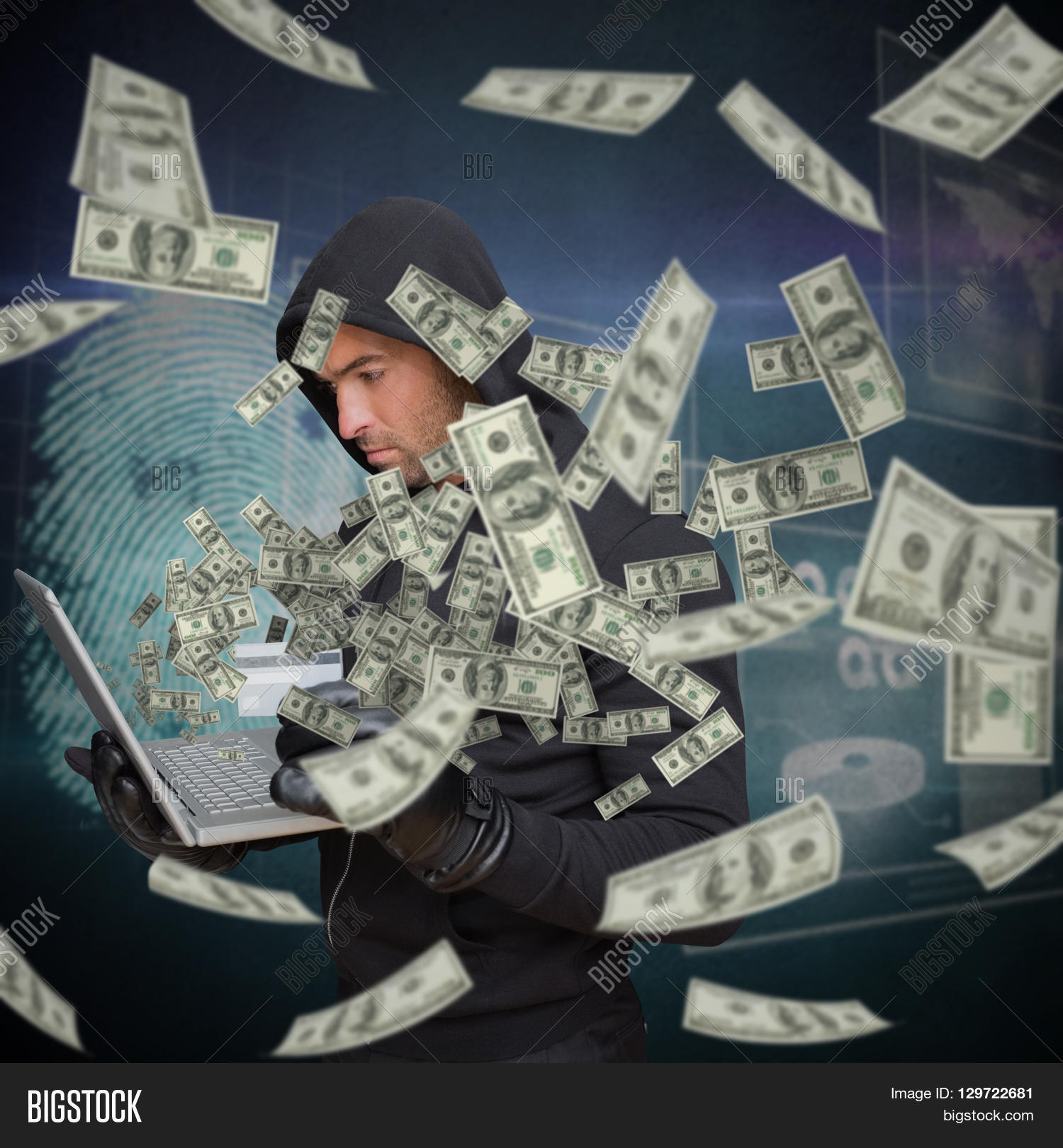 Hacker Holding Laptop Image & Photo (Free Trial) | Bigstock