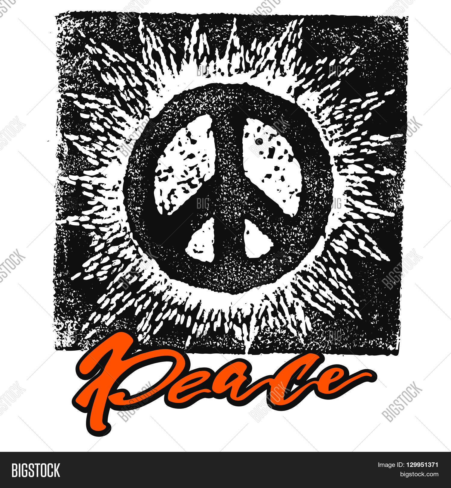 Peace Hand Drawn Vector & Photo (Free Trial) | Bigstock