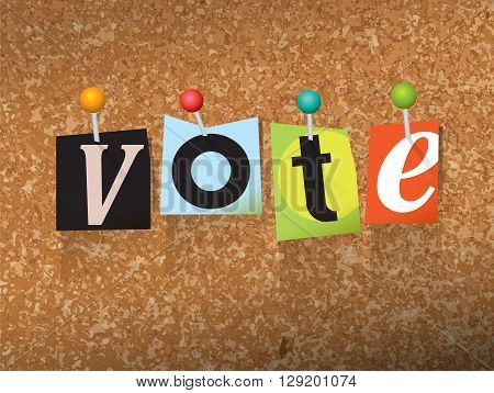Word "VOTE" Written Vector & Photo (Free Trial) | Bigstock