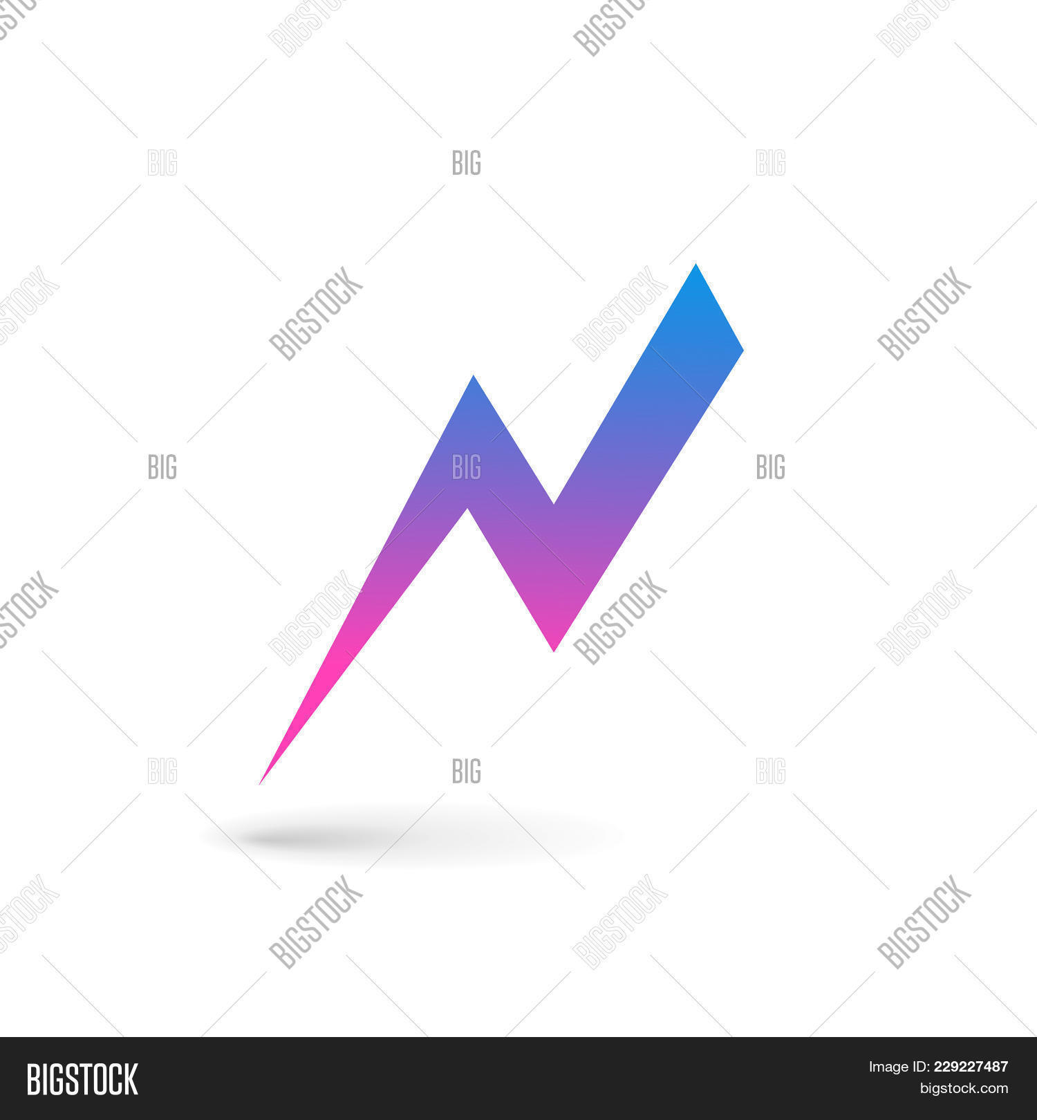 Letter N Lightning Vector & Photo (Free Trial) | Bigstock