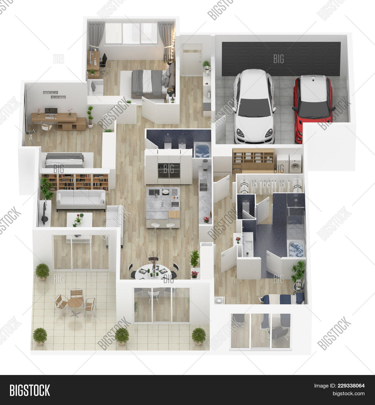 Floor Plan House Top Image & Photo (Free Trial) | Bigstock